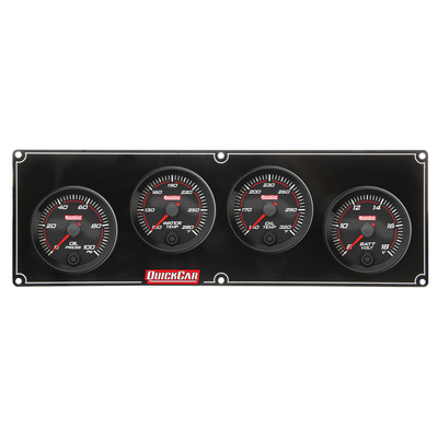 Gauge Panel Assembly, Redline, Oil Pressure / Oil Temperature / Volt / Water Temperature, 2-5/8 ...